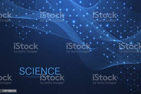과학 분자 배경 Dna 이중 나선 벡터 일러스트는 얕은 필드 깊이를 가진 삽화 Dna 분자와 신비한 벽지 또는 배너 건강 관리 및 과학 혁신 패턴 Dna에 대한 스톡 벡터