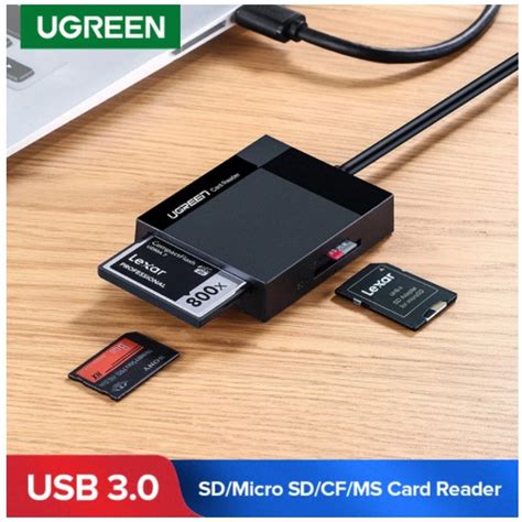 Ugreen Card Reader Usb 30 มีไฟ รองรับครบ 4 In 1 Sd Card Tf Card Cf
