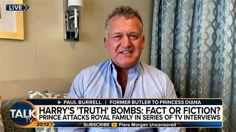 Paul Burrell Diana Would Be Absolutely Appalled At Harrys Behaviour