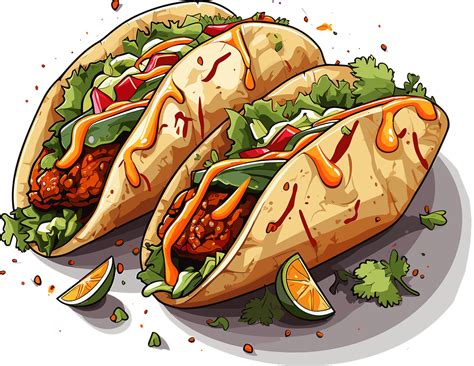 Mexican Taco Drawing