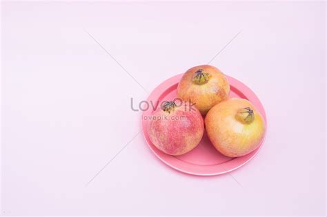 석류 분홍색 배경 사진 무료 다운로드 Lovepik