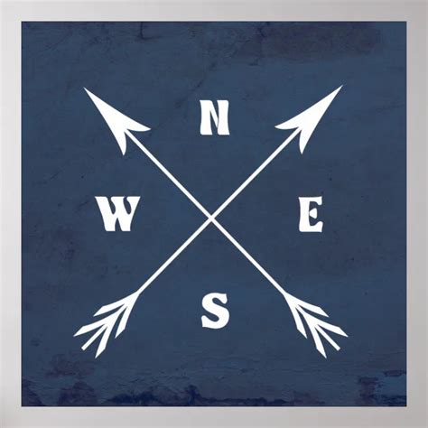 Compass Arrows Poster Zazzle