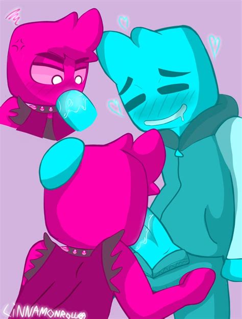 Rule 34 Ambiguous Gender Blixer Blush Bodily Fluids Cyan Cube Duo