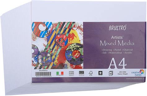 Brustro Mixed Media Paper A4 250gsm Pack Of 36