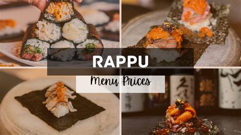 Rappu Menu Singapore And Updated Prices 2025