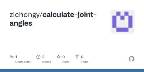 GitHub Zichongy Calculate Joint Angles