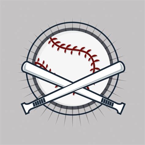 Imagen de los iconos relacionados con el béisbol Vector Premium