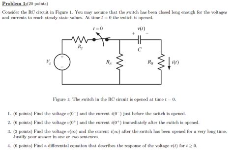 Solved Problem Points Consider The RC Circuit In Chegg