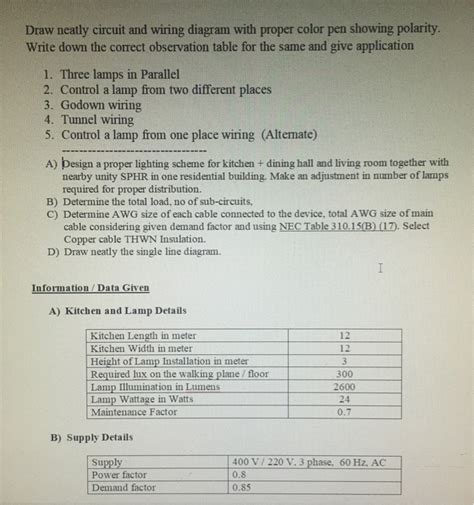 Solved Draw Neatly Circuit And Wiring Diagram With Proper Chegg