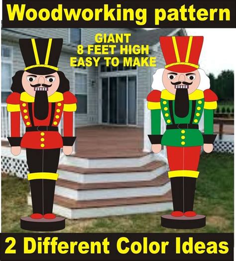 Giant Nutcracker 8 Feethigh Christmas Woodworking Pattern Plan Craft