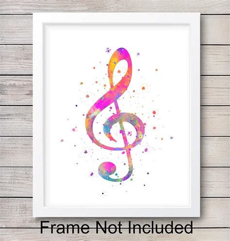 Treble Clef Music Wall Art Print Yellowbird Art And Design