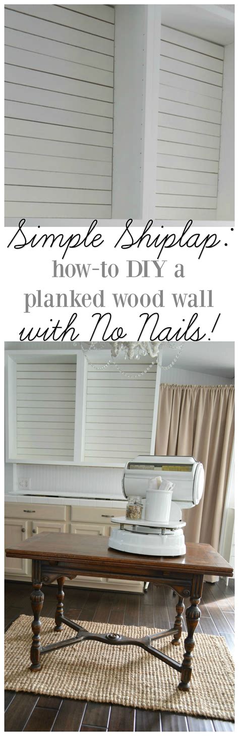 Simple Shiplap How To Diy A Planked Wall With No Nails