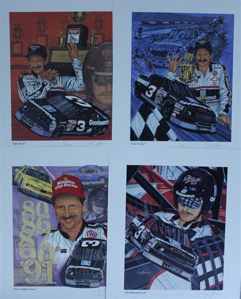 Dale Earnhardt Limited Edition Set Of 6 Numbered Prints 175 X 15