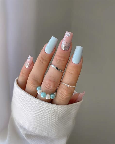 22 Cool Light Blue Summer Nail Ideas 2024 Drexplains