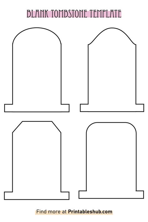 Free Printable Blank Tombstone Templates [pdf Included] Printables Hub