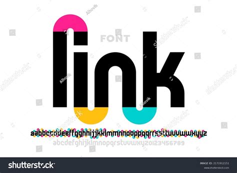 Linked Letters Font Design Alphabet Numbers Stock Vector Royalty Free
