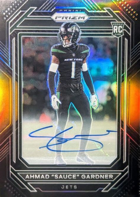 Sauce Gardner 2022 Chronicles Pb 22 Prizm Black Signatures Orange