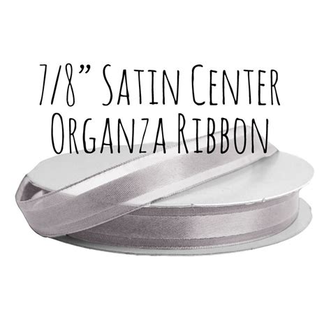 Silver Ribbon Silver Satin Ribbon 78 Ribbon Silver Etsy