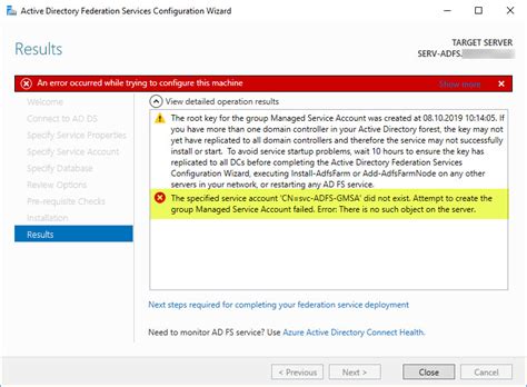 Windows Server 2016 Adfs V40 The Specified Service Account Cnsvc