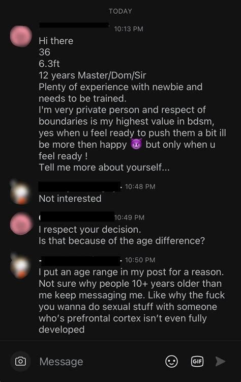 I Have All Over My Profile That Im Not Interested In Men Over 30 R