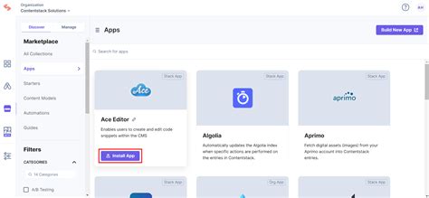 Ace Editor App Installation Guide Contentstack