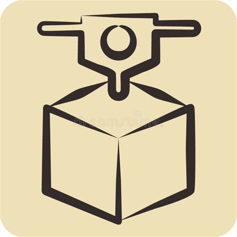 Icon 3d Printing Related To 3d Visualization Symbol Hand Drawn Style Simple Design Editable