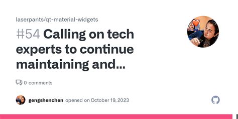 Calling On Tech Experts To Continue Maintaining And Developing The