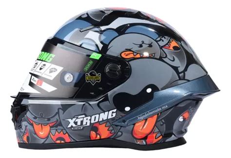 Casco Integral Xtrong Xtr 352 Fantasmas Gris Brillante Meses Sin