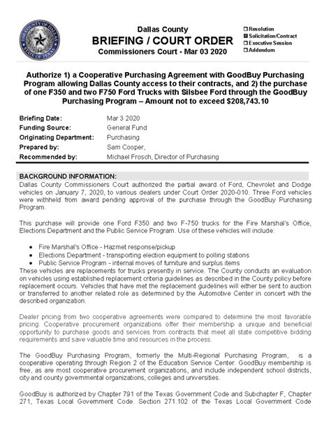 Briefing And Court Order Pdf Dallas County Briefing Court Order