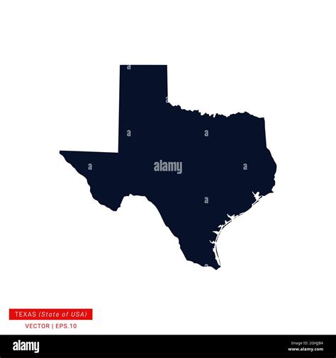 Texas Usa Map Vector Stock Illustration Design Template Vector Eps