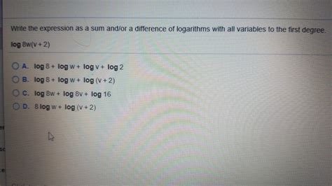 Solved Write The Expression As A Sum And Or A Difference Of Chegg Com