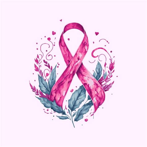 Premium Vector Breast Cancer Awareness Day Ribbon Illustration