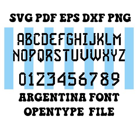 Argentina World Cup 2022 Font Messi Jersey Font Svg Font