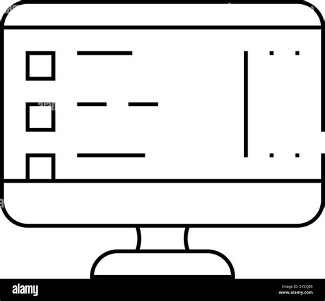 Software List Of Operating System Line Icon Vector Illustration Stock Vector Image And Art Alamy