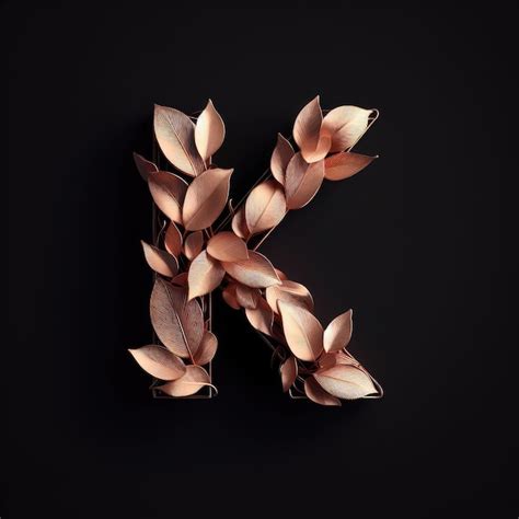 Golden K With Elegance Premium Ai Generated Image
