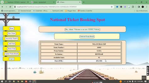 Online Railway Reservation System In Java Train Ticket Reservation