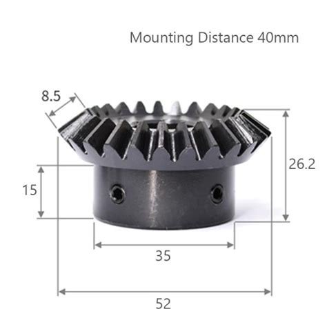 モジュール 2 歯数 25 穴径 15mm キー溝 5mm 速比 1125 スチール ベベルギヤ 歯車 Gavan工具、金具専門店