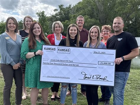 Congratulations To The Creek Side Resort And The Drehers For Their 25 000 Kansas Tourism Grant
