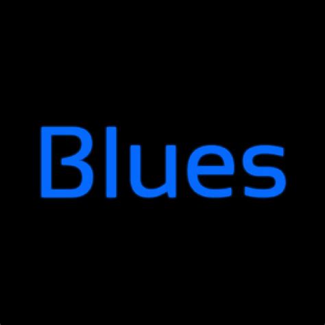 Custom Cursive Blues Blue Neon Sign Usa Custom Neon Signs Shop Neon