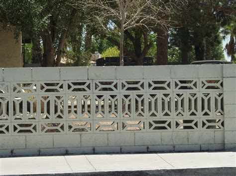 Concrete Block Fence Design