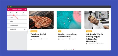 Post Carousel Widget Happyaddons
