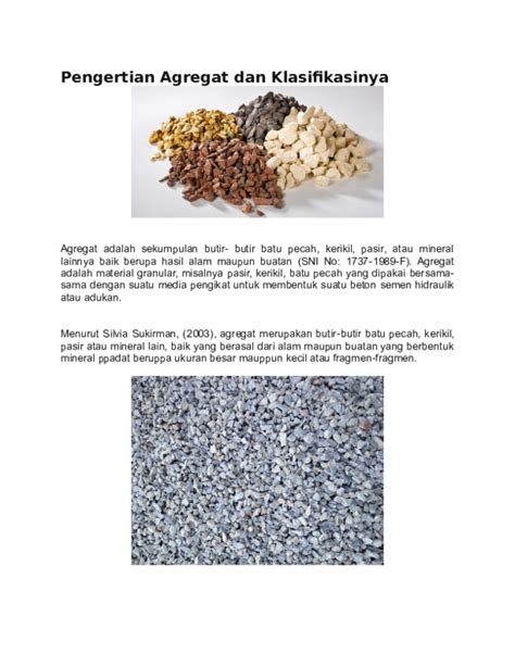 Doc Pengertian Agregat Dan Klasifikasinya