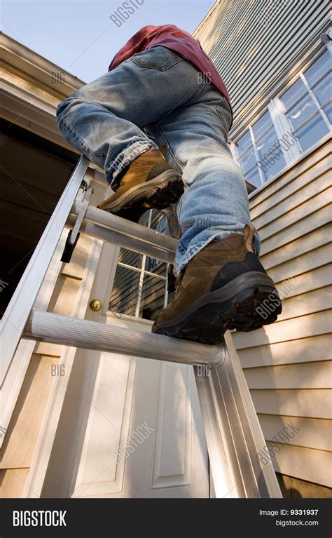 Man Climbing Ladder Image And Photo Bigstock