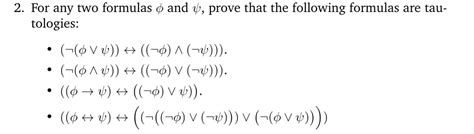 Solved For any two formulas φ and ψ prove that the Chegg