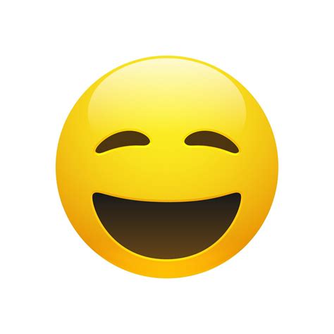 Emoji Yellow Smiling Face With Closed Eyes 47761104 Vector Art At Vecteezy