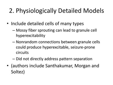 Ppt A Role For Hilar Cells In Pattern Separation In The Dentate Gyrus A Computational