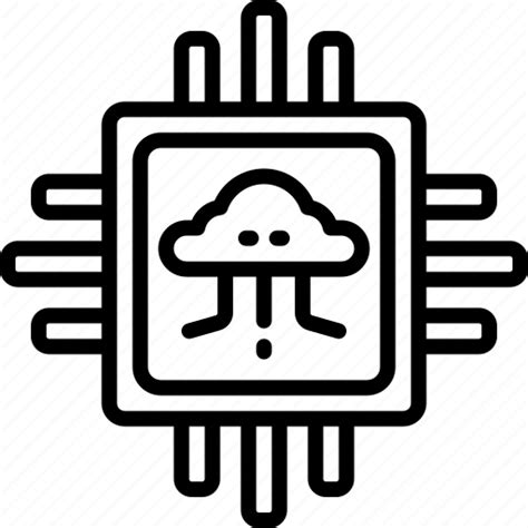 cpu cloud processor database network icon download on iconfinder