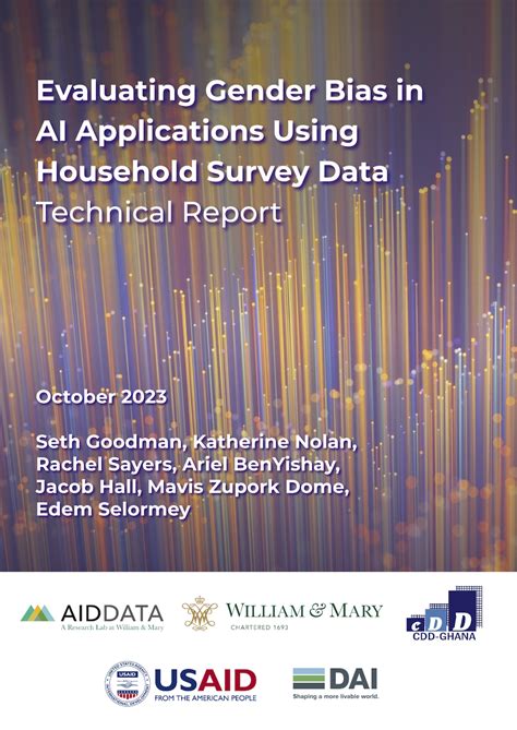 Aiddata Evaluating Gender Bias In Ai Applications Using Household