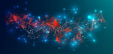 abstract plexus vector background glowing particles dynamic flow stock