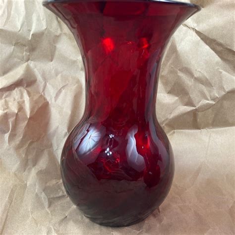 Blenko Ruby Vase Etsy